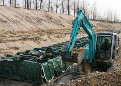 China Hot Dip Galvanized Gabion Basket 8x10 Mesh with PET Geobag for River Slope Reinforcement for sale
