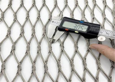 China Stainless Steel Wire Rope Mesh 7x19 1.5mm for Zoo Fence 120x120mm Opening for sale