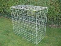 China Silver PVC Coated Gabion Basket 1m x 1m x 1m Double Twist Hexagonal Mesh 2.0-4.0mm Wire for sale