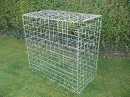 China Silver PVC Coated Gabion Basket 1m x 1m x 1m Double Twist Hexagonal Mesh 2.0-4.0mm Wire for sale