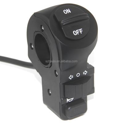 China Electric Scooter Handlebar Switch ABS Turn Signal Horn Light Push Button for E-Bike for sale