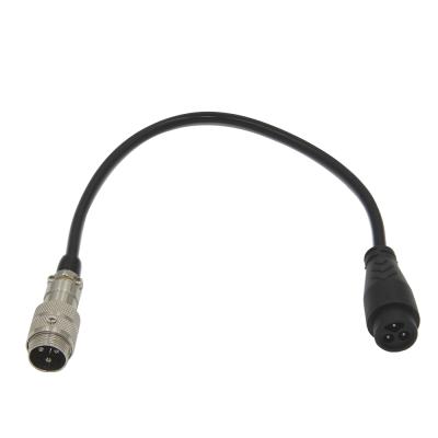 China 3 Pin 13.6 Inch Waterproof Male Female Electric Scooter Cable Connector Spare Parts for sale