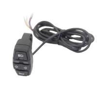 China 3-in-1 Electric Bike Scooter Light Switch 36V 48V with Horn Headlight Steering Control for E-Bicycle Parts for sale