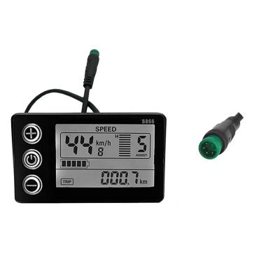 China LCD-S866 Waterproof Display for Electric Scooters and E-Bikes - 24V/36V/48V LCD Controller with IP65 Rating for sale