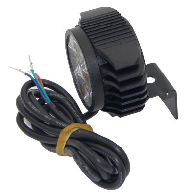 China 12W Front LED Electric Scooter Bicycle Light with Horn - 2-in-1 Waterproof Headlight for 12-80V Ebike Battery Systems for sale