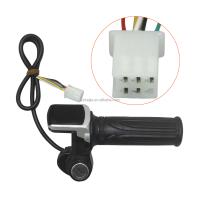 China Electric E-bike Handlebar LCD Display Twist Throttle Grip with Key Lock for E Scooters 36V 48V for sale