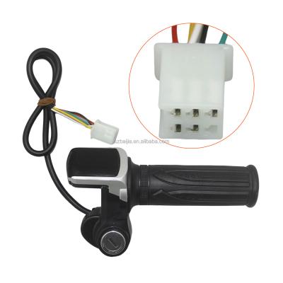 China Electric E-bike Handlebar LCD Display Twist Throttle Grip with Key Lock for E Scooters 36V 48V for sale