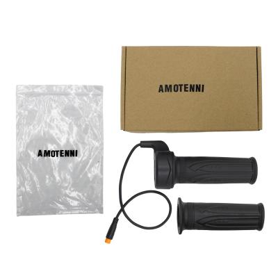 China AMOTENNI Ebike Full Twist Throttle 3PIN Male Connector for 36V 48V 60V Electric Bike Parts for sale