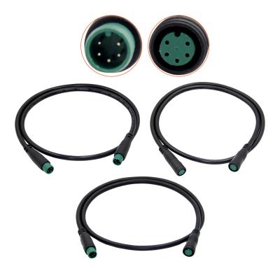 China M8 5Pin 60cm Extension Cable Circular Connector with Flame Retardant PVC and 15 A Rated Current for E-BIKE Parts for sale