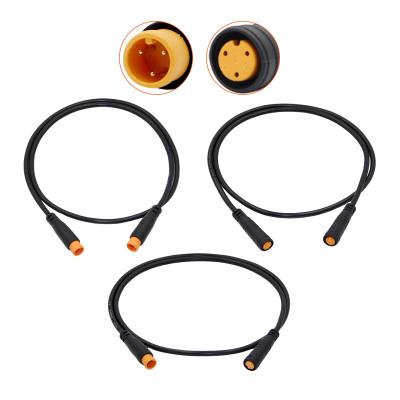 China M8 3Pin Waterproof Copper 48V Power Cable Connector Male Female Adapter for Industrial Ebike Parts for sale