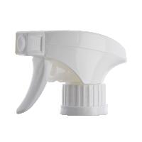 China Double Cover Trigger Sprayer Nozzle 1.2CC Double Mist Trigger Sprayer White for sale