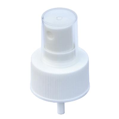 China 0.1ml Precision Fine Mist Sprayer Ribbed Closure Atomizer Pump White Fine Mist Sprayer for sale