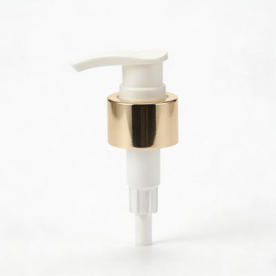 China UV Coated Small Lotion Dispenser Liquid Soap 24 410 Gold Lotion Pump for sale