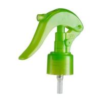 China Transparent Green Mini Trigger Sprayer Ribbed Closure Precise 0.05ml Trigger Spray Cap for sale