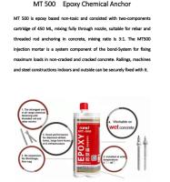 China 500ml Silicone Sealant Modified Epoxy Resin Injection Cartridge for MT500 ETA Approval for sale
