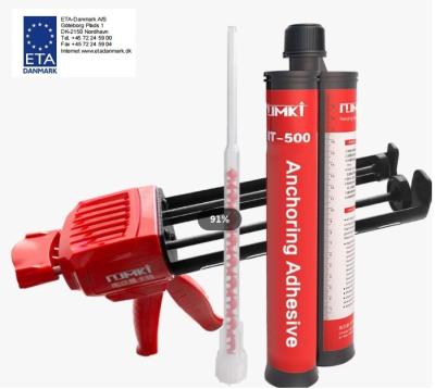 China Epoxy Resin Heat Resistant Anchoring Adhesive Dual Cartridge 400ml ETA Approved for sale