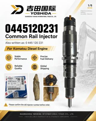 China 0445120231 Common Rail Injector Replacement for Komatsu PC200-8 SAA6D107 Engine for sale
