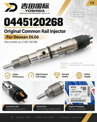 China 0445120268 Original BO-SCH Common Rail Diesel Injector For Doosan DL06 DX225 for sale