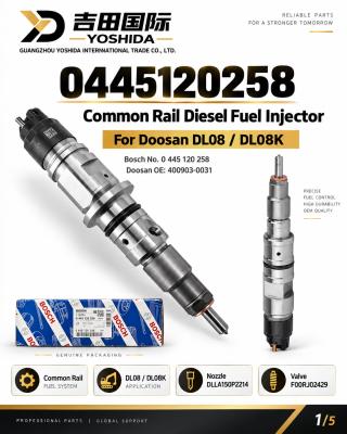 China 0445120258 Original Common Rail Diesel Injector For Doosan DL08 DL08K Engine for sale
