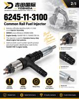 China 6245-11-3100 Original Common Rail Diesel Injector For Komatsu SAA6D170E-5 for sale
