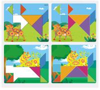 China Tangram Magnetic Wooden Puzzels Educational Toys for Kid for sale