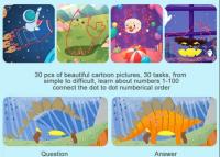China Dot to Dot Activities For Learning Erasable Flash Cards Preschool Education for sale