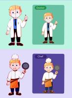 China Parent Child Interactive Educational Puzzle Toys Learning Career and Uniform Dress Up for sale