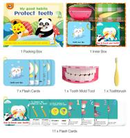 China Stimulation Right Brain Training Flash Cards , Brush Teeth Preschool Learning Toys for sale