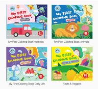China Fruits Veggies Animal Toddlers Coloring Book Mindful Patterns Creativity Stimulation for sale