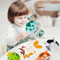 China 5 PCS DIY Disposable Animal Paper Plate Craft Kit For Holiday And Party for sale