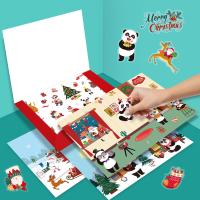 China Merry Christmas DIY Reusable Sticker Book Album Improve Concentration for sale