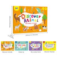 China Removable Static Sticker Toddlers Kawaii Cute Stickers Book Creativity Stimulation for sale