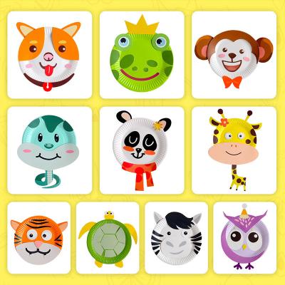 China 5PCS Cute Animal Paper Plate Craft Kit Kids DIY Birthday Gift Box for sale