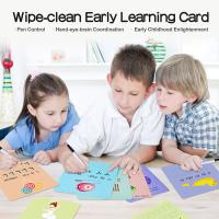 China ABC Learning Cards,Preschool Educational Toys for Toddler Writing Reading Preschool Wipe-Clean Flash Cards for sale