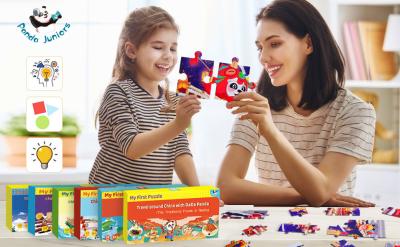 China Paper Board Floor Puzzle Toys Level-Up Jigsaw Puzzle Games For Children for sale