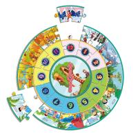 China Round Baby Jigsaw Puzzles Early Education Preschooler Toys about Nature Changes for sale