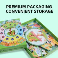 China Children Intelligent Paper Game Jigsaw Puzzles Round Printing Panda Juniors for sale