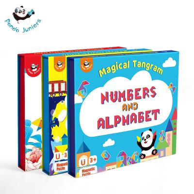 China Montessori Educational Drawing Board Brain Teasers Magnetic Tangram Jigsaws Toys for sale