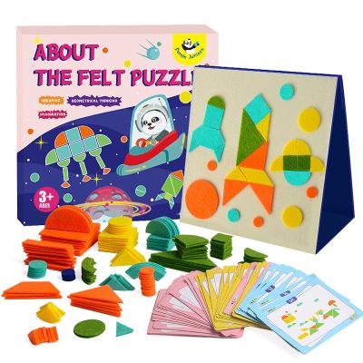 China Animal and Vehicle Soft Felt Fabric Puzzle Kids Educational Toys for sale
