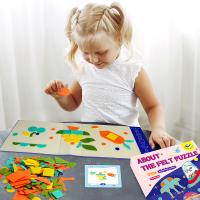 China Brain Training Puzzle Soft Felt Animal Stickers Children Jagsaw Educational Toys for sale