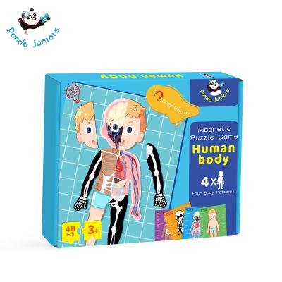 China Magnetic Human Body Jigsaw Puzzle Preschool Creative Cognitive Skills Training for sale