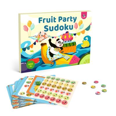 China Children's Focus Magnetic Sudoku Board Fruit Party Numbers Sense Thinking for sale