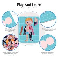 China Human Anatomy Body Parts Learning Magnetic Jigsaw Puzzles Games for Toddlers for sale