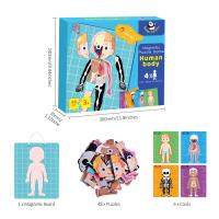 China Human Anatomy Body Parts Learning Magnetic Jigsaw Puzzles Games for Toddlers for sale