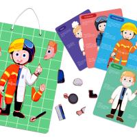 China 4 Uniforms Careers Learning Magnetic Puzzle for Logical Thinking Training for sale
