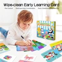 China Wipe Clean Shape Color Early Learning Flash Cards For 3-4 Year Old for sale