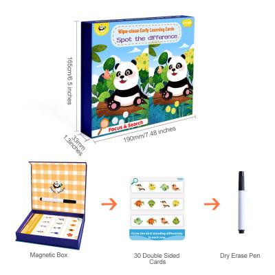 China Spot Difference Learning Wipe Clean Flash Cards Pen Controlled for sale