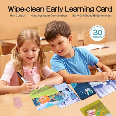 China Dot To Dot Learning Wipe Clean Flash Cards For 3-4 Year Old for sale