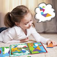 China Children'S Early Education Puzzle Geometric Shape Magic Triangle Tangram for sale