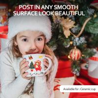 China Merry Christmas 100PCS Repositionable Enlarge Stickers with 4 Color Backgrounds for sale